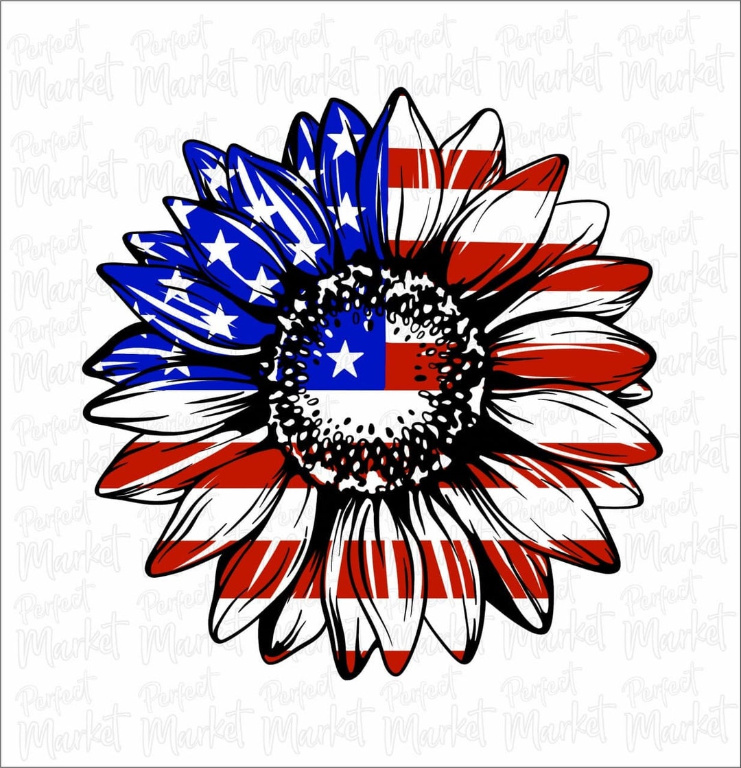 American Flag Sunflower Png, Sunflower Png,america Png, Sublimation ...