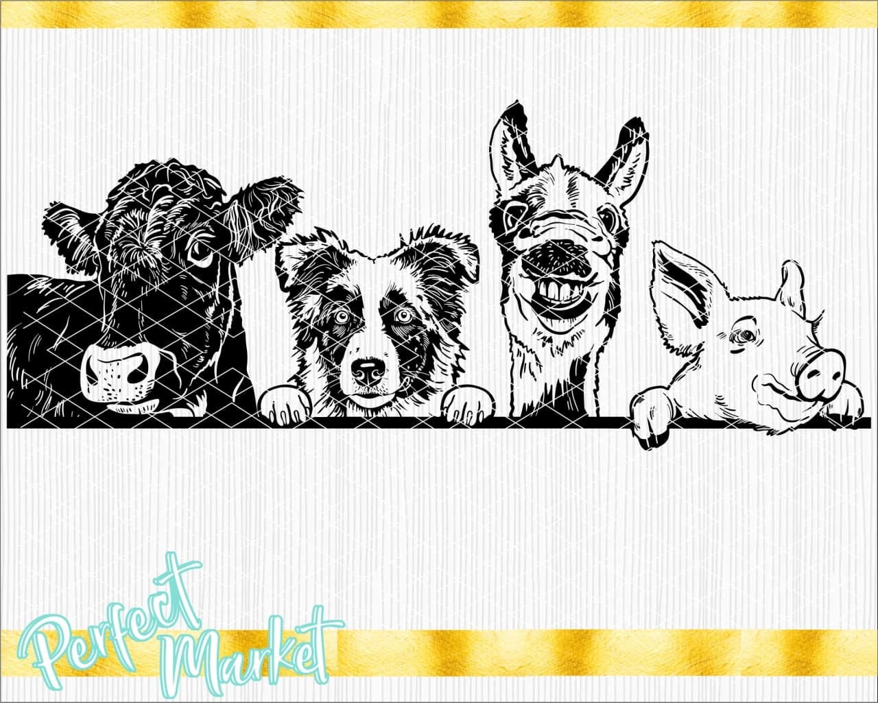 Farm Animals Clipart,farm Life Dxf,pig Svg,duck Svg,farm Animals Svg ...