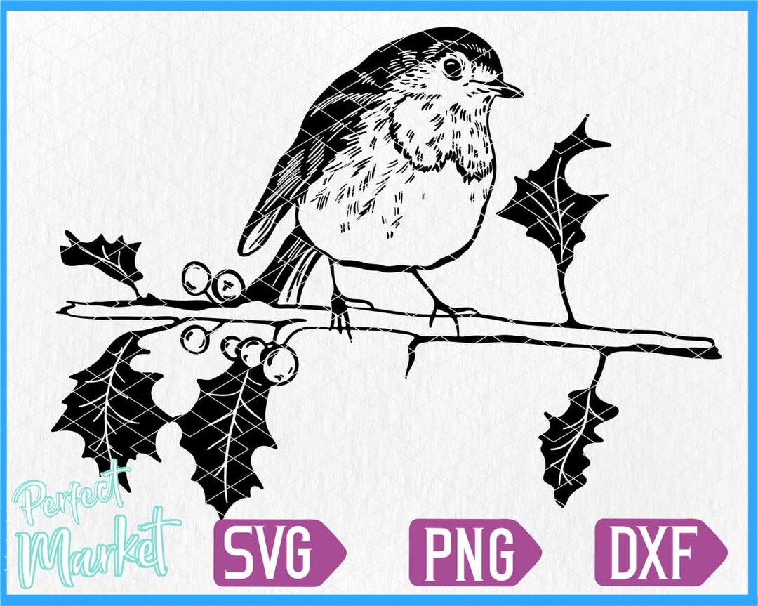 Robin Svg,robin Cut Files,robin Bird Vector Files for Laser,robin on ...