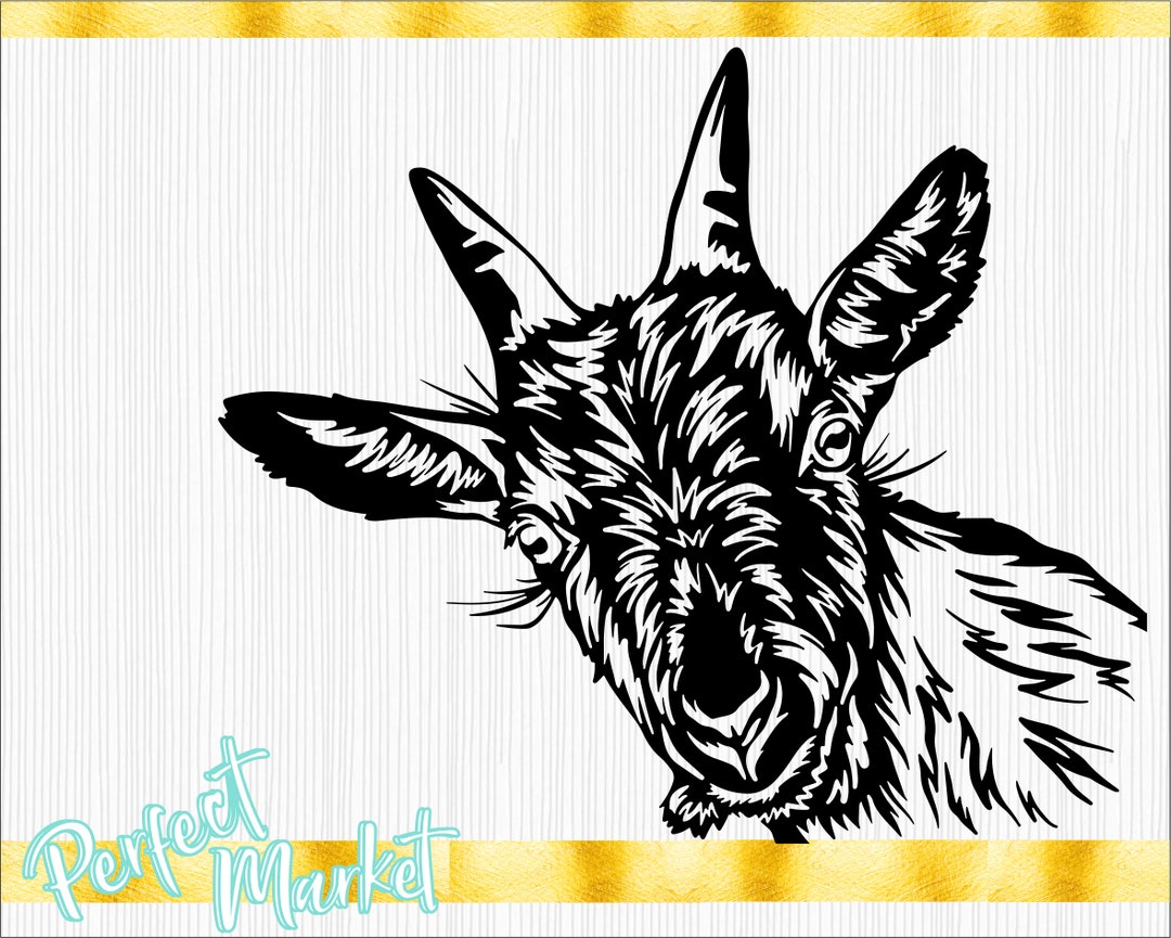 Goat Svg Files,goat Farm Animal Svg,goat Head Svg Cricut,goat Svg,goat ...