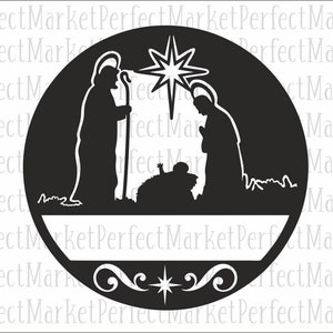 Nativity Scene Svg,cnc Digital File,laser Cut Files SVG, Dxf,laser File ...