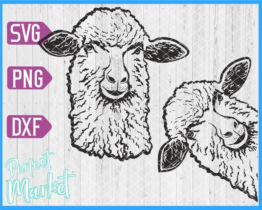 Sheep Face Svg,sheep Silhouette,flock of Sheep Svg,sheep Clipart,sheep ...