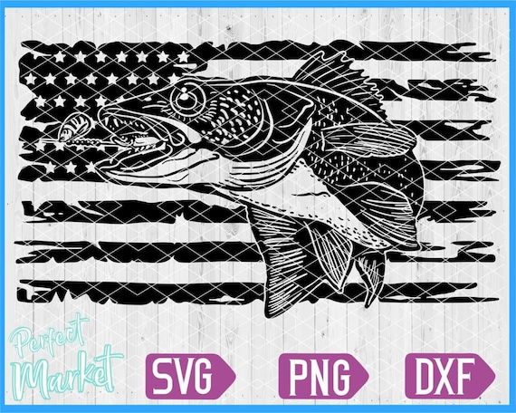 Walleye Fish Usa Svgwalleye Fish Shirtwalleye Fish - Etsy