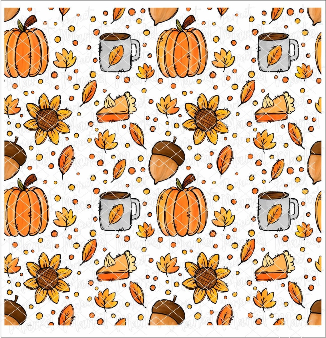 Pumpkin Pattern Pngpumpkin Seamless File Pattern Pngfall - Etsy