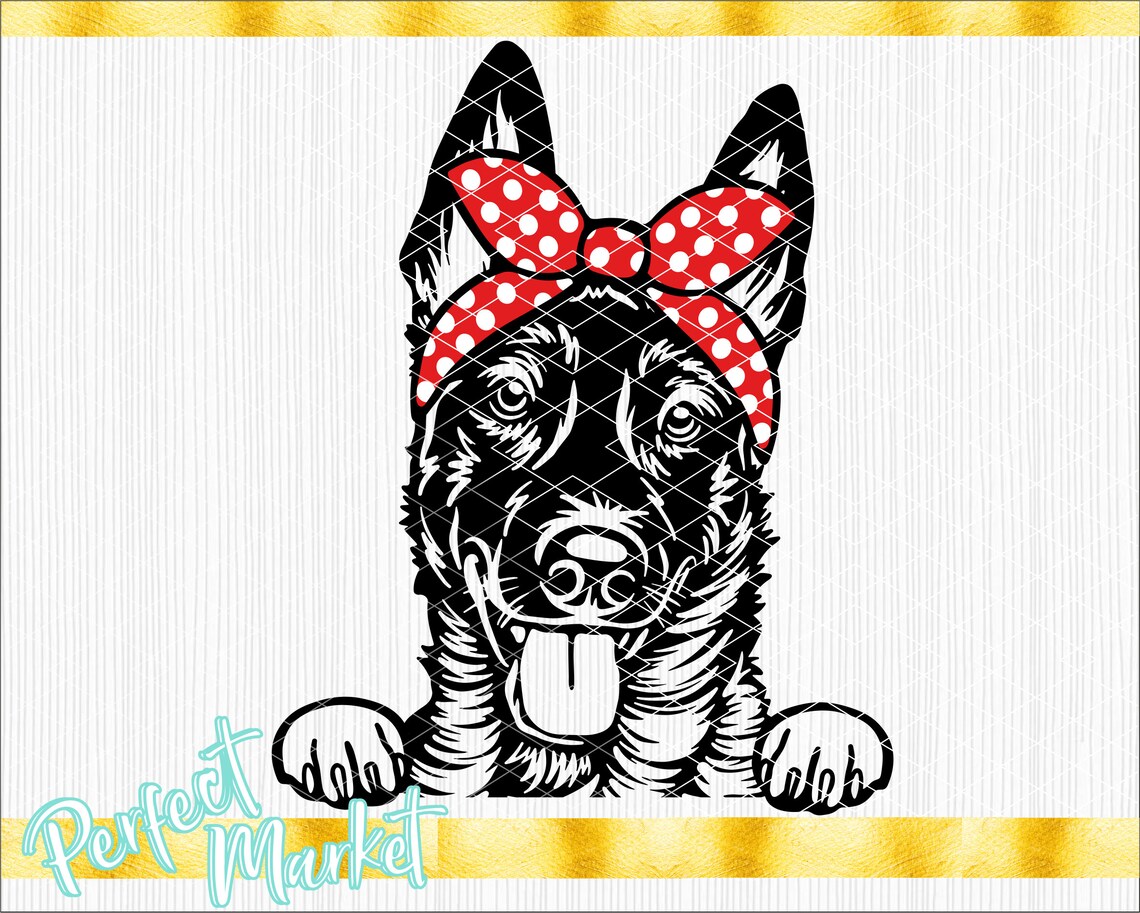 Belgian Malinois Svgmalinois Downloadbelgian Malinois - Etsy