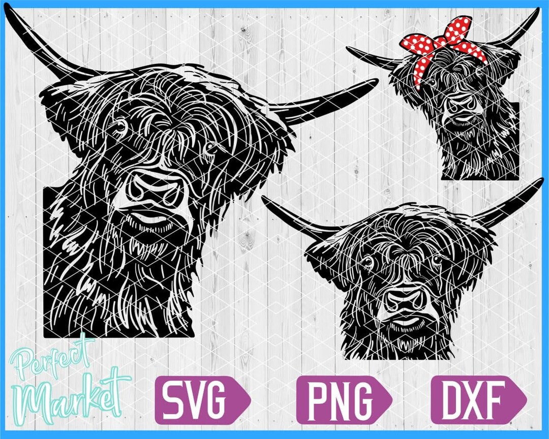 Highland Cow Svg,farm Animal Svg,heifer Svg Files,scottish Cow Svg ...