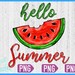 Hello Summer Watermelon Png,summer Watermelon Png,summer Sublimation ...
