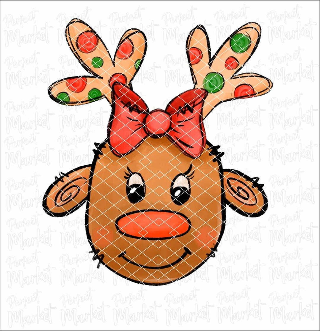 Reindeer Sublimation PNG Designchristmas Pngdigital Download - Etsy
