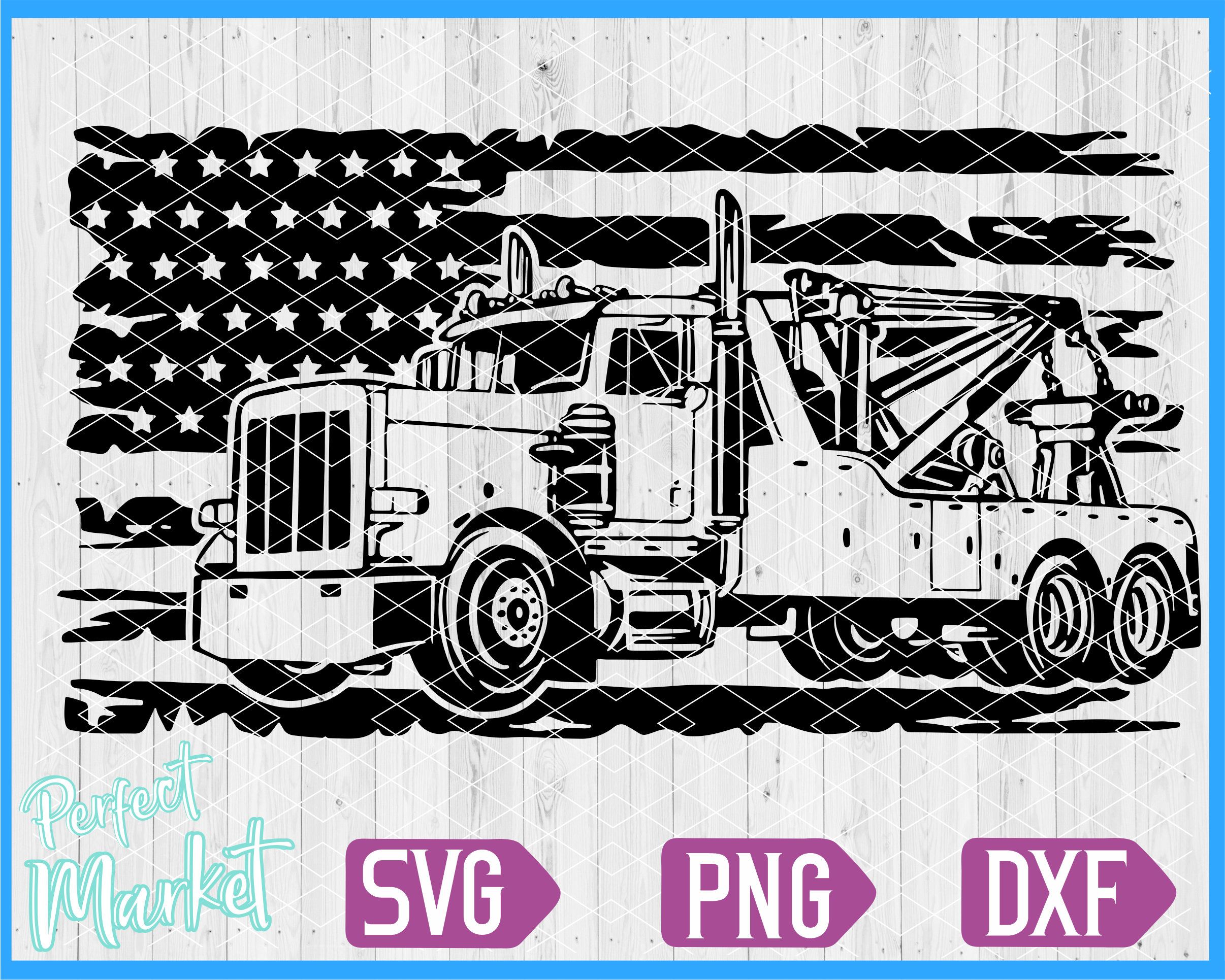 Big Truck Usa Svg File Semi Truck Svgtruck Svgsemi Truck - Etsy