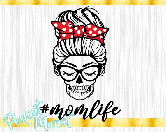 Mom Life Bun Hair Svg FileBun Hair SvgMom Life SvgMom | Etsy