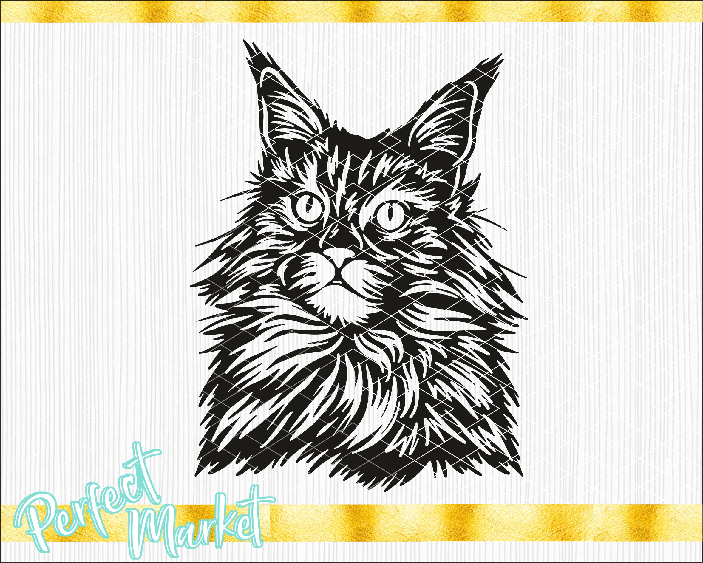 Maine Coon Svgmaine Coon Cut Filemaine Coon Cat Svgpeeking - Etsy