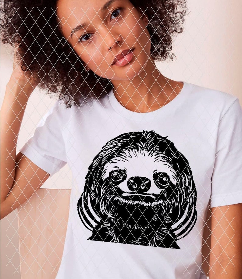 Cute Sloth SVG Filessloth SVG Facesloth Pngcute Sloth - Etsy