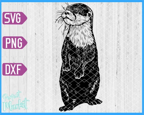 Otter Dxfotter Printotter Cut Filescute Otter Svgotter | Etsy