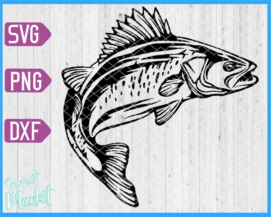 Walleye Fish Svg,walleye Fish Shirt,walleye Fish Png,walleye Fish Dxf ...