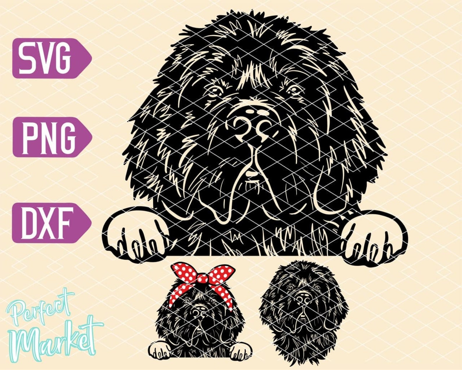 Newfoundland Svgdog Svg File for Cricutnewfoundland - Etsy