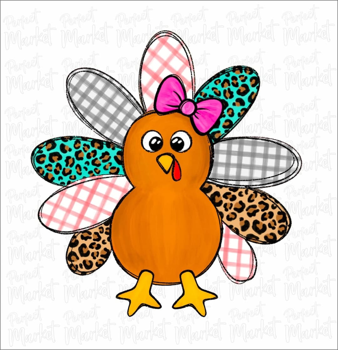 Turkey Png, Girl Turkey Png, Thanksgiving Png, Kids Cut Files, Fall Png ...
