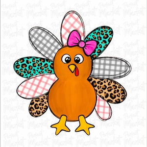 Turkey Png Girl Turkey Png Thanksgiving Png Kids Cut Files - Etsy