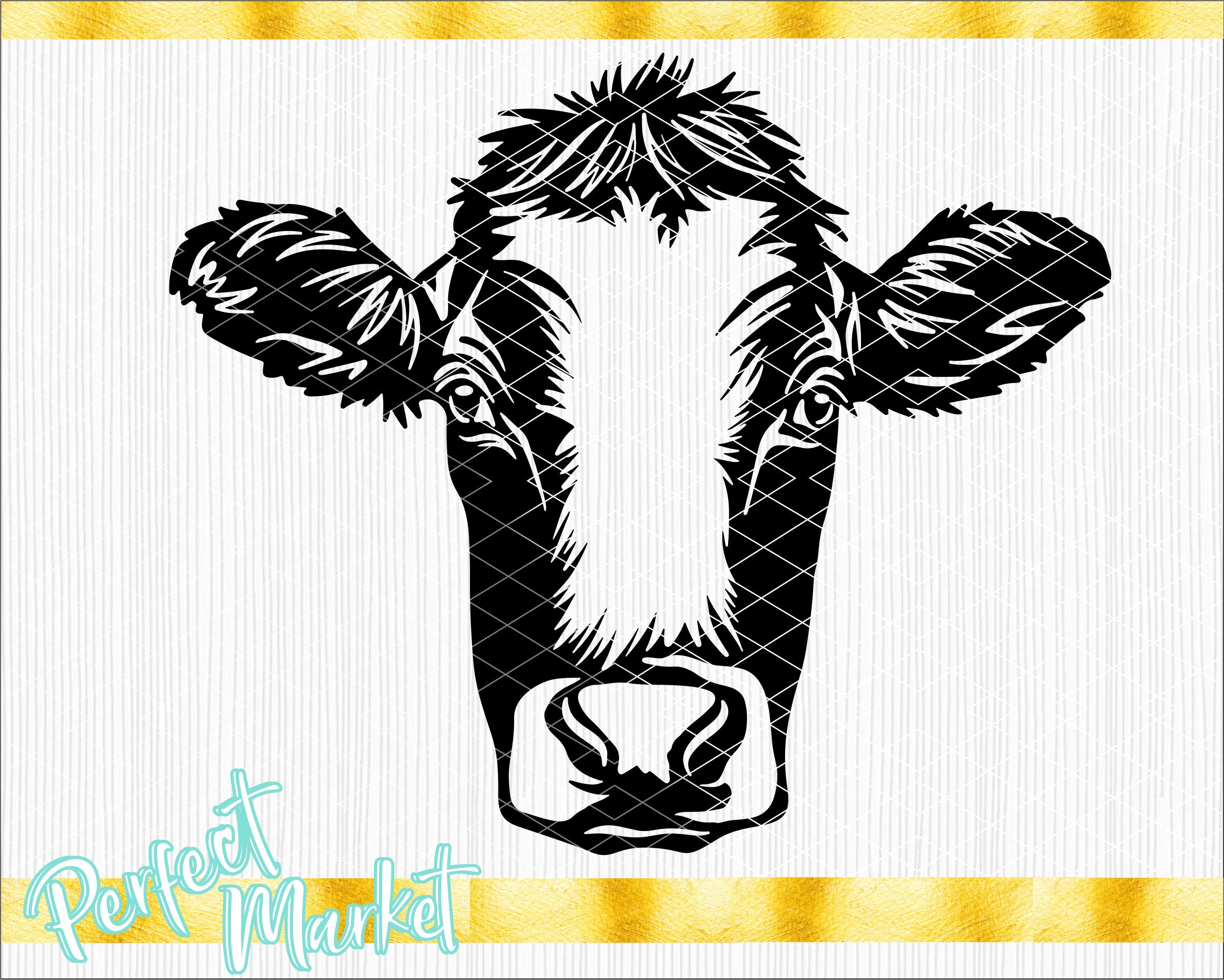 Cow Svgcow Silhouettecow Pngcow Face Cut Filescow Dxfcow | Etsy