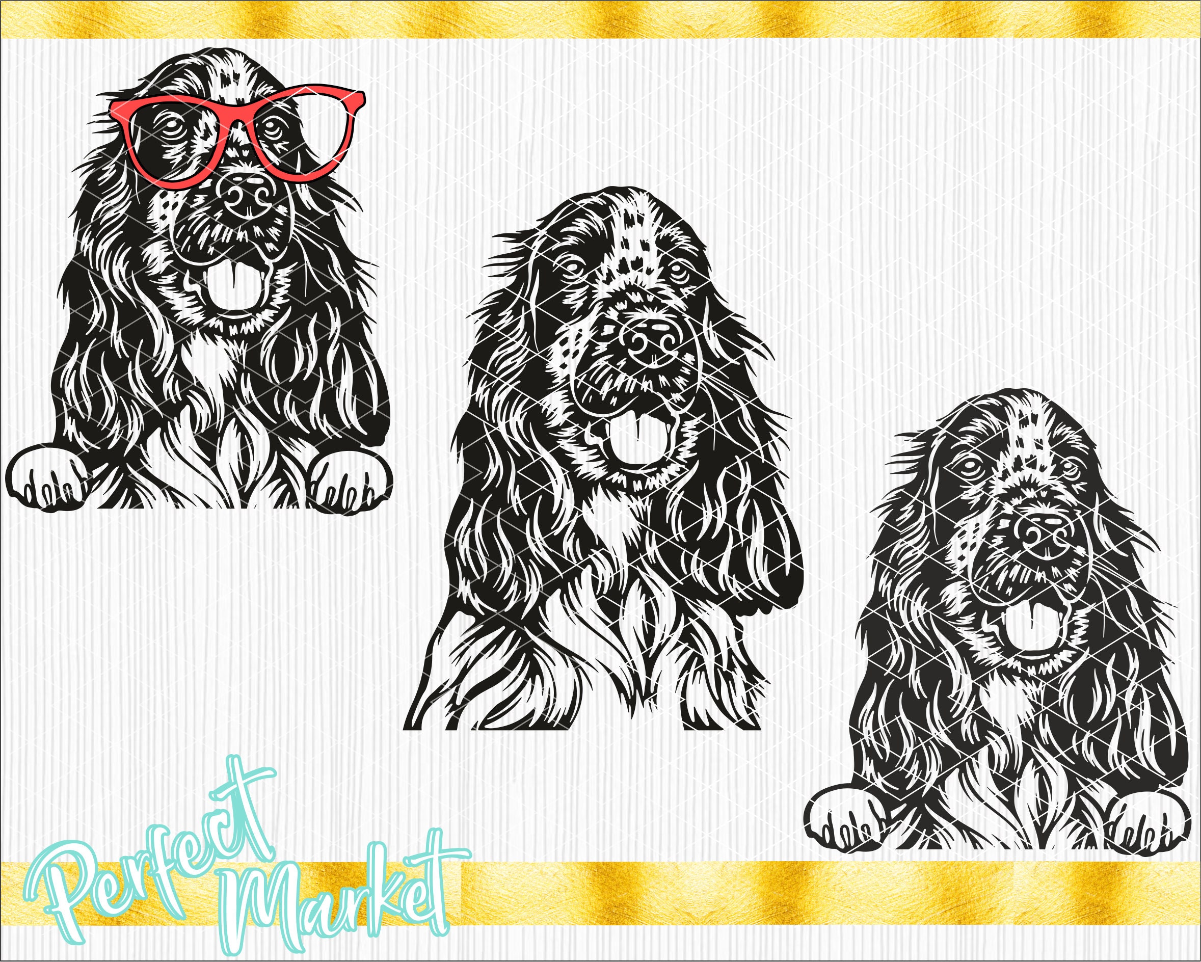 English Springer Spaniel Svg Spaniel Clipart Spaniel Vector | Etsy