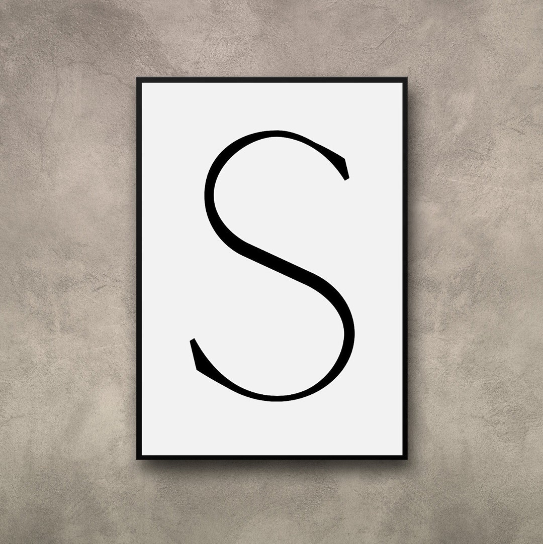 S Print, Letter S Print FREE P&P - Etsy UK