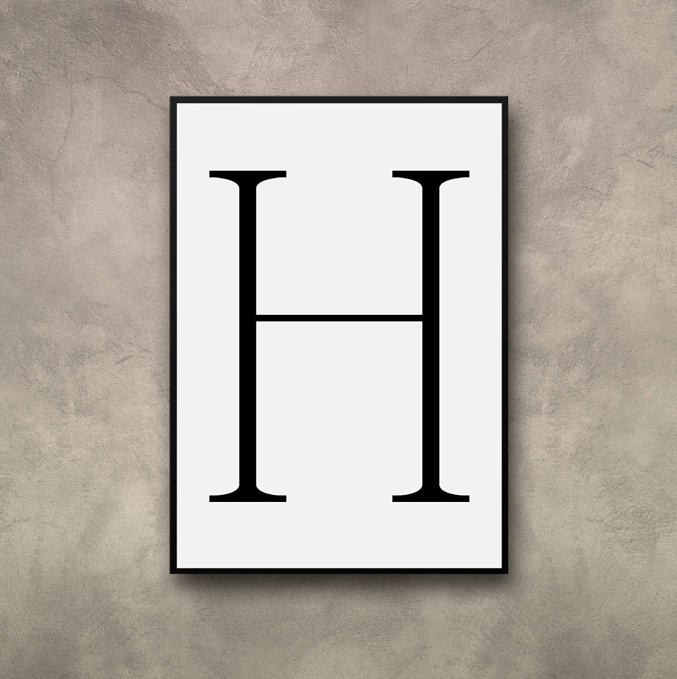 H Print, Letter H Print, Alphabet Print, Letter Print, Simple Letter H ...