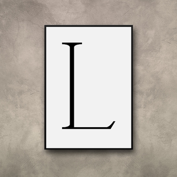 L Print Letter L Print Alphabet Print Letter Print Simple | Etsy UK