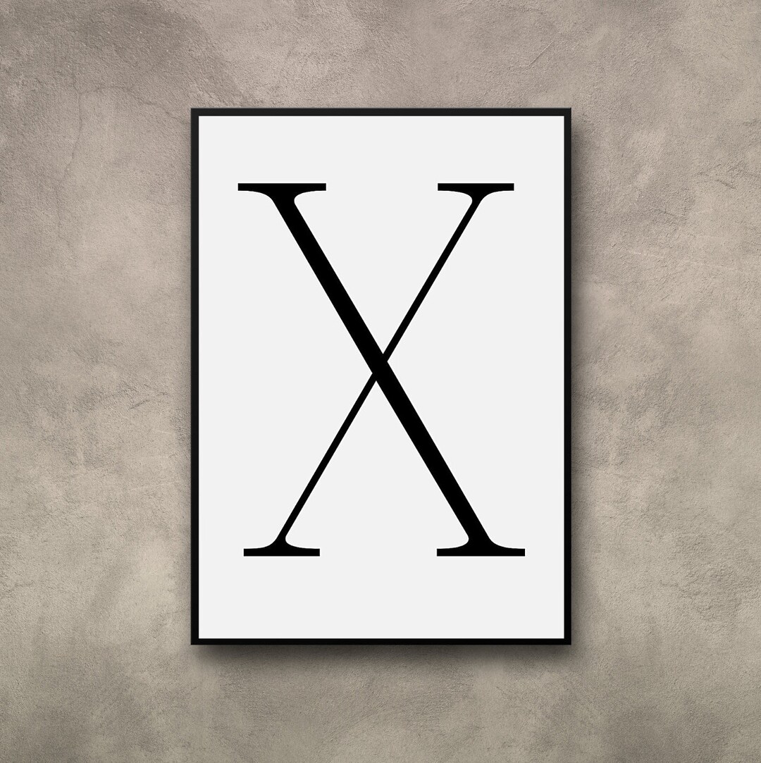 X Print Letter X Print Alphabet Print Letter Print Simple - Etsy