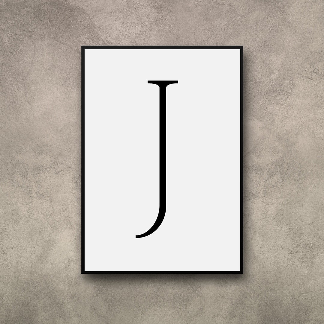 J Print, Letter J Print FREE P&P - Etsy
