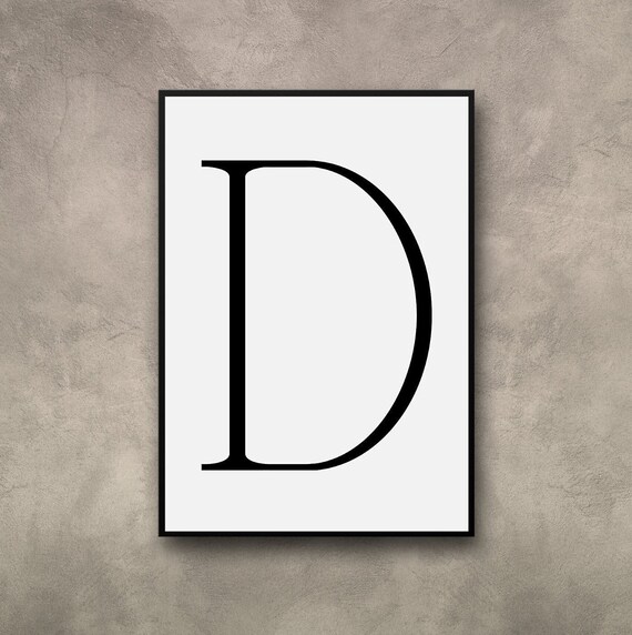 D Print Letter D Print Alphabet Print Letter Print Simple | Etsy