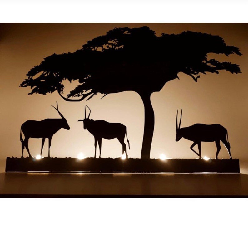 Decorative 3 Antelope Figure Metal Candle Holder - Etsy