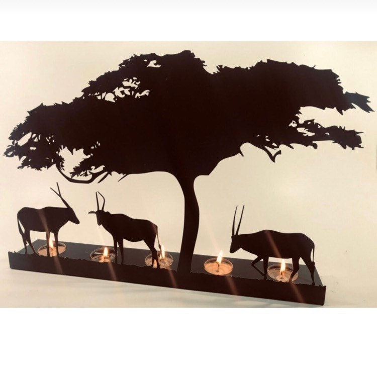 Decorative 3 Antelope Figure Metal Candle Holder - Etsy