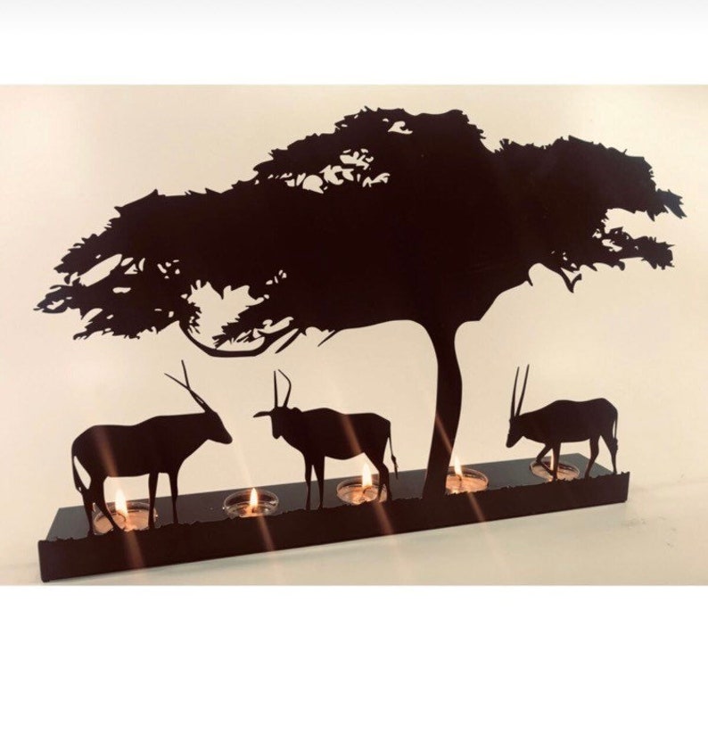 Decorative 3 Antelope Figure Metal Candle Holder - Etsy
