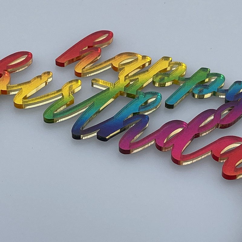 Rainbow Cake Topper - Etsy