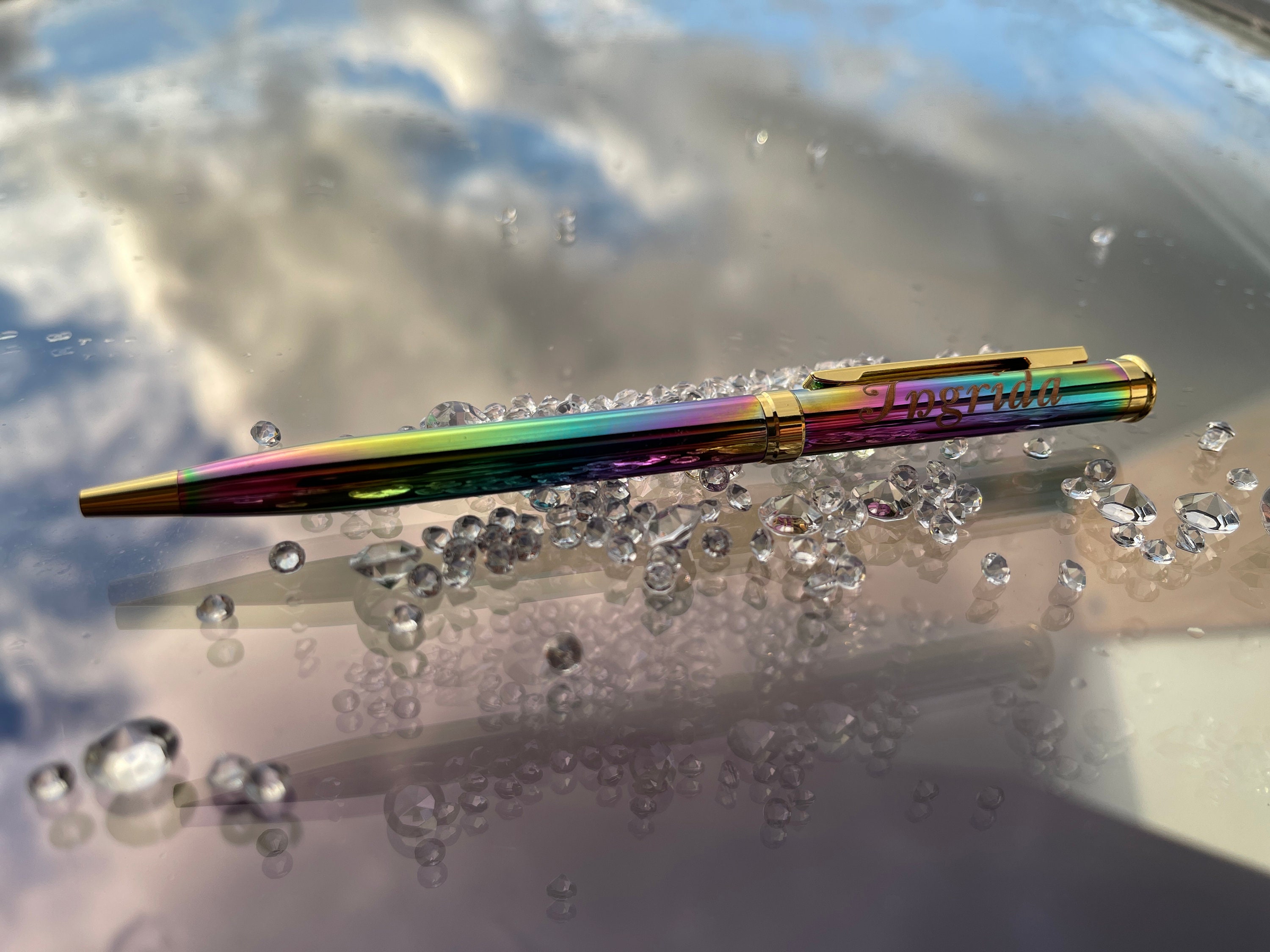 Custom Engraved Ballpoint Pen Unique Rainbow Color Cute Pen - Etsy UK