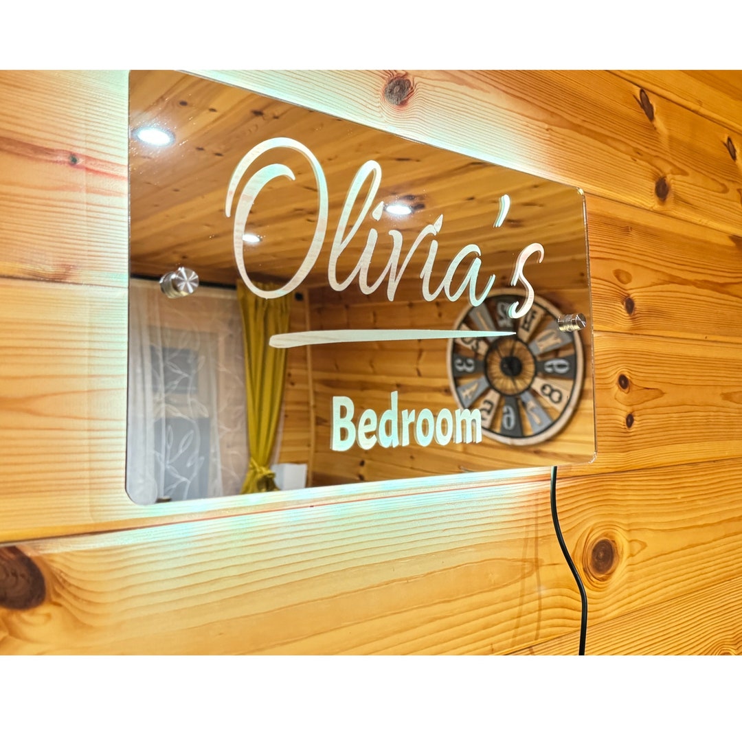 Personalized LED Mirror With Remote Control - Elegant Home Decor and ...