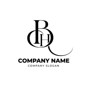 Deluxe BH Vector Logo in Gold. Instant Download. Complete Vectors. 100% ...