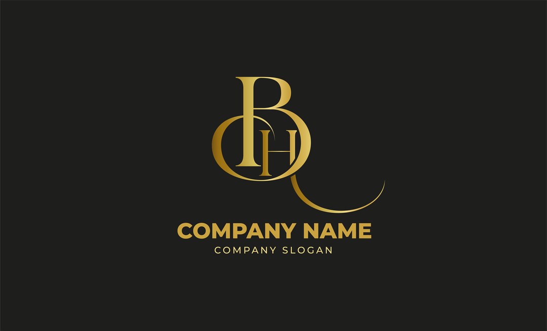 Deluxe BH Vector Logo in Gold. Instant Download. Complete Vectors. 100% ...