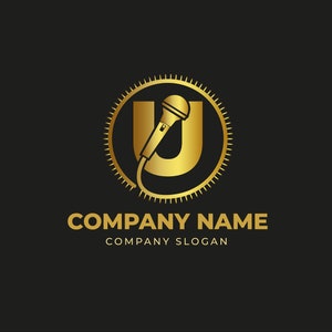 Gold Letter U Micro Vector Logo. Instant Download. Complete Vectors ...