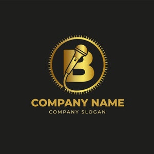 Gold Letter B Micro Vector Logo. Instant Download. Complete Vectors ...