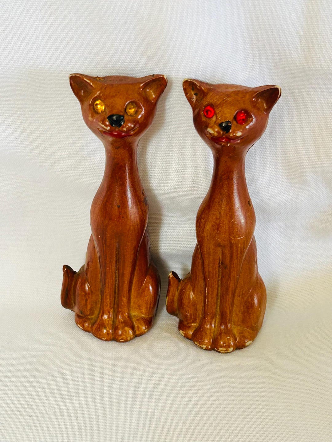 Vintage Set of Small Plastic Cats - Etsy