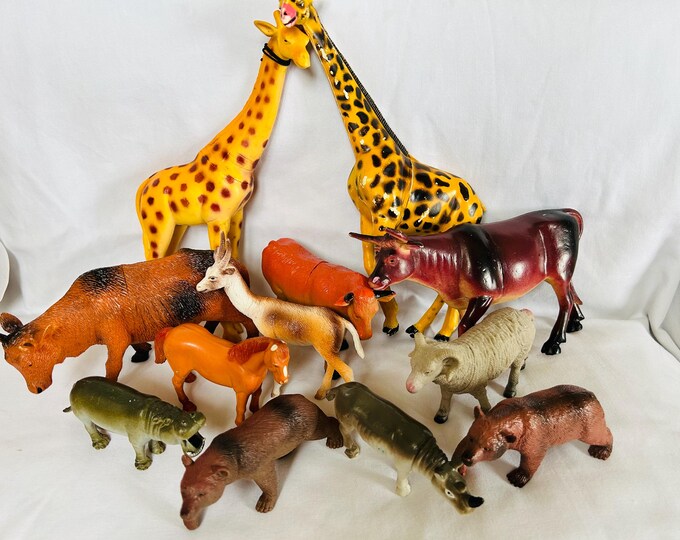 Jumbo Zoo Animals, Assorted Species, Set of 5 - Etsy Canada