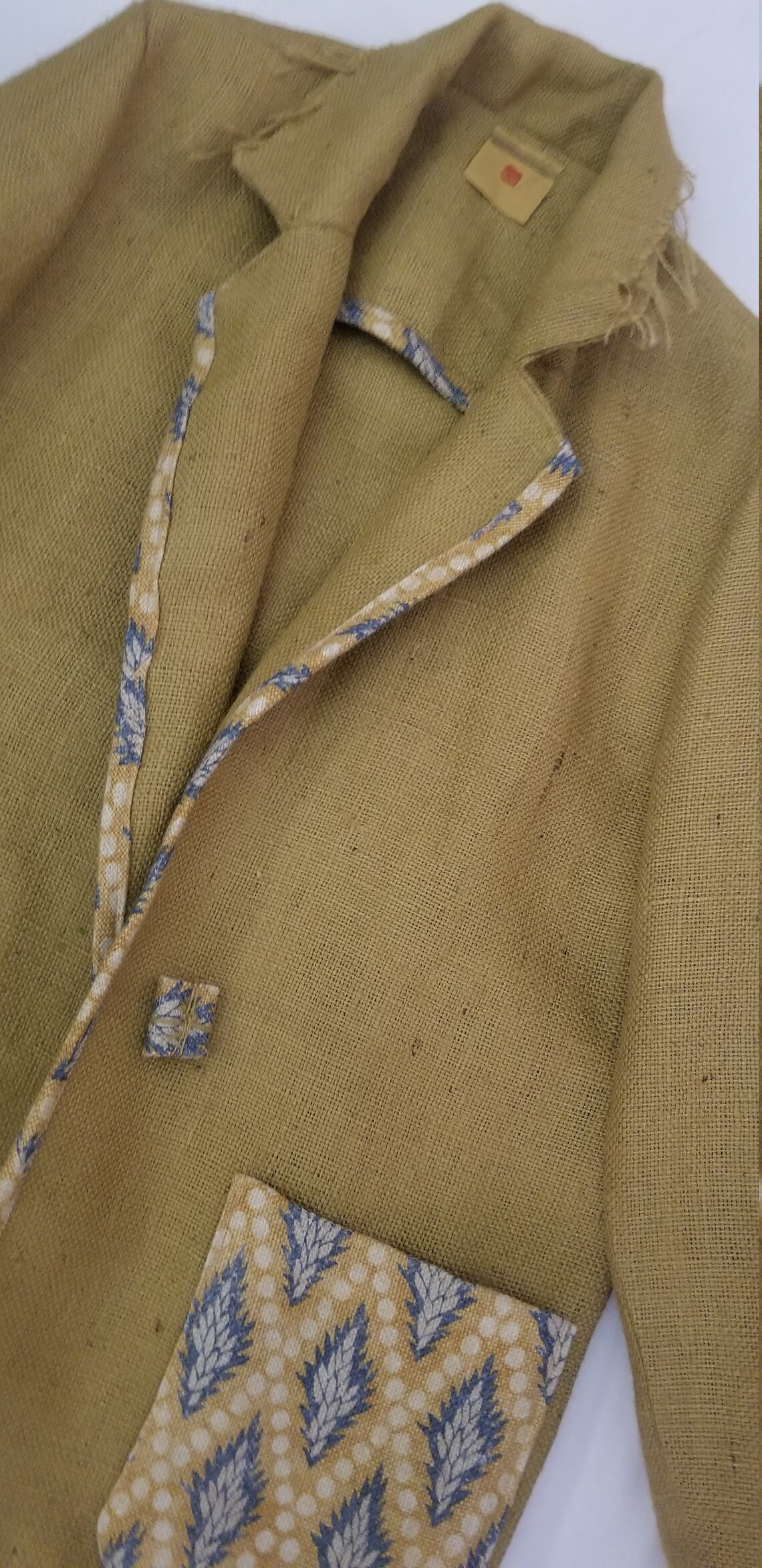 Fun Burlap Jacket - Etsy