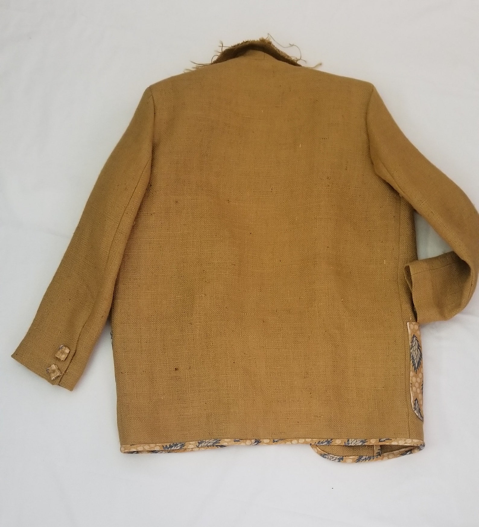 Fun Burlap Jacket - Etsy