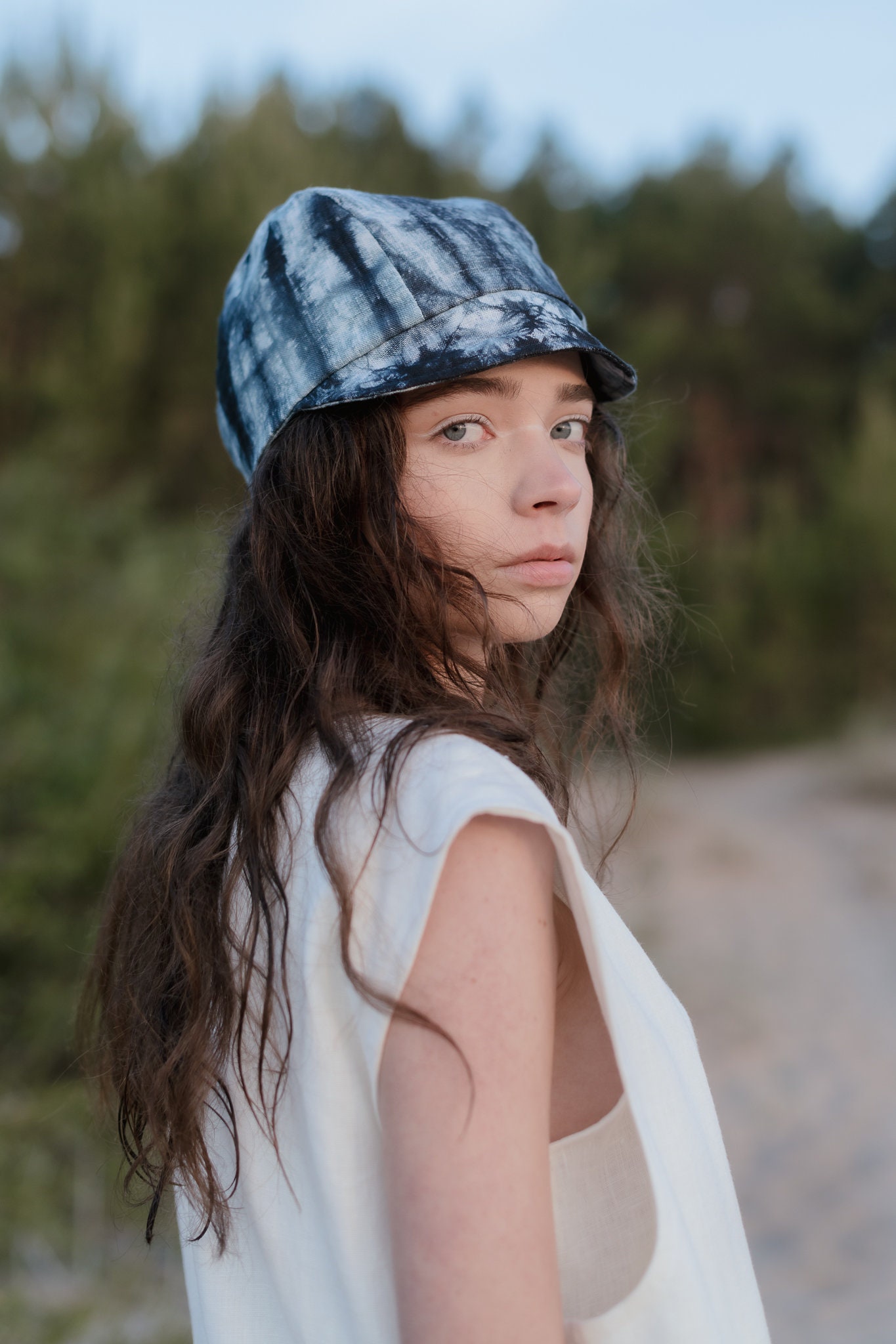 Tie-dye Linen Cap / Batik Linen Cap - Etsy