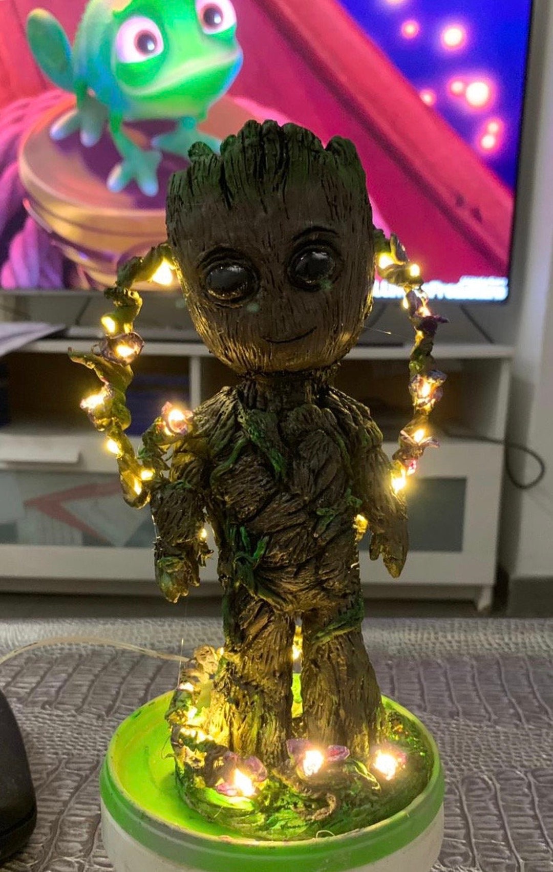 Baby Groot with Floral Ornament to Choose and Led Lights - Etsy