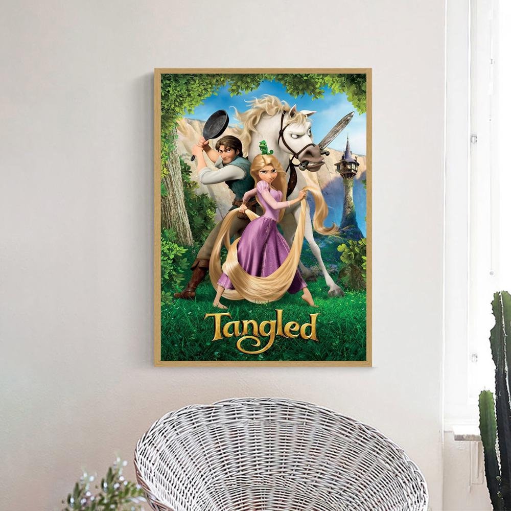 Tangled Movie Poster, HD Wall Art Canvas Painting for Home Decor - Etsy