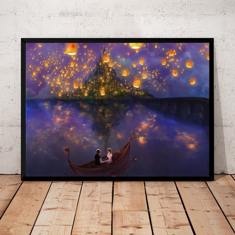 Tangled Movie Poster, HD Wall Art Canvas Painting for Home Decor - Etsy