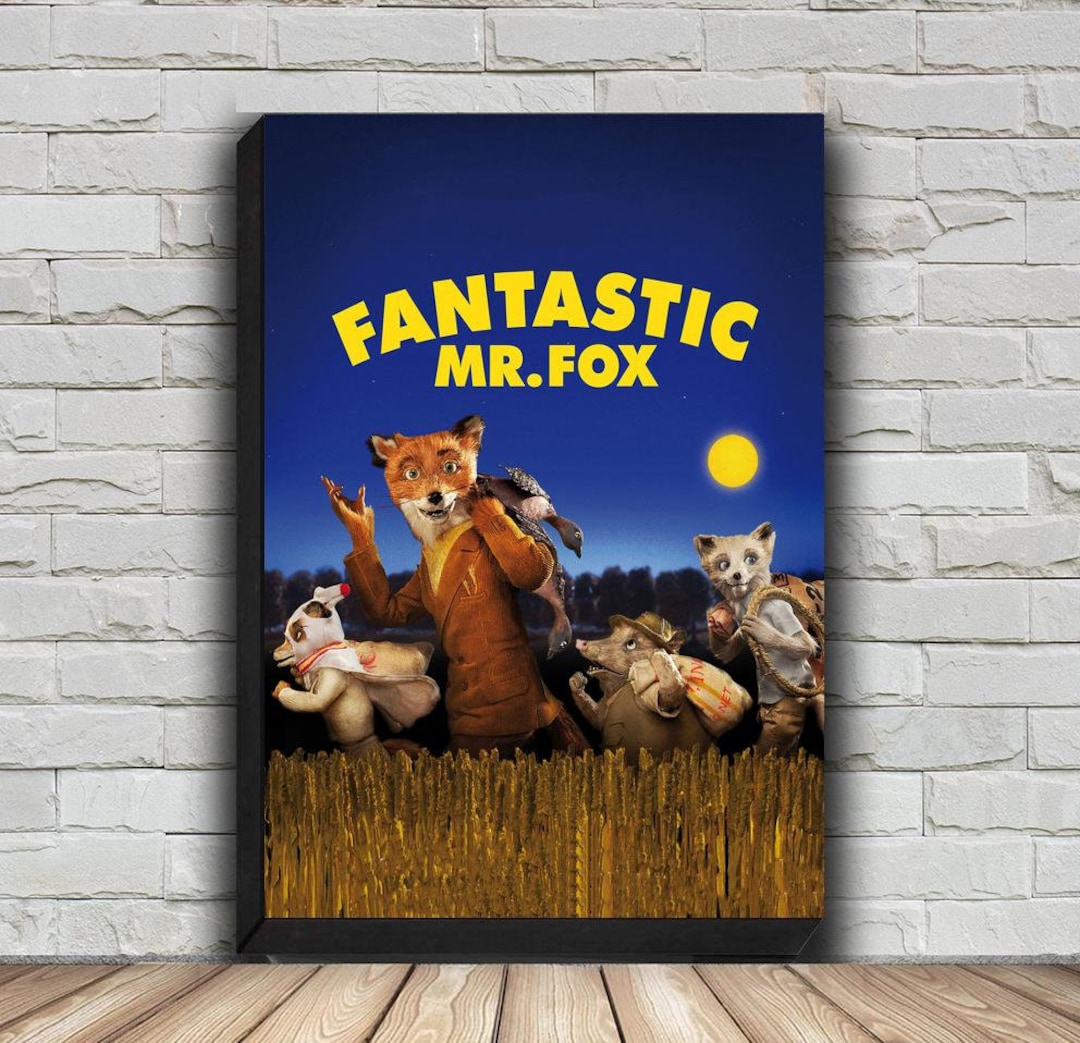 Fantastic Mr.fox Movie Poster, HD Wall Art Canvas Painting for Home ...