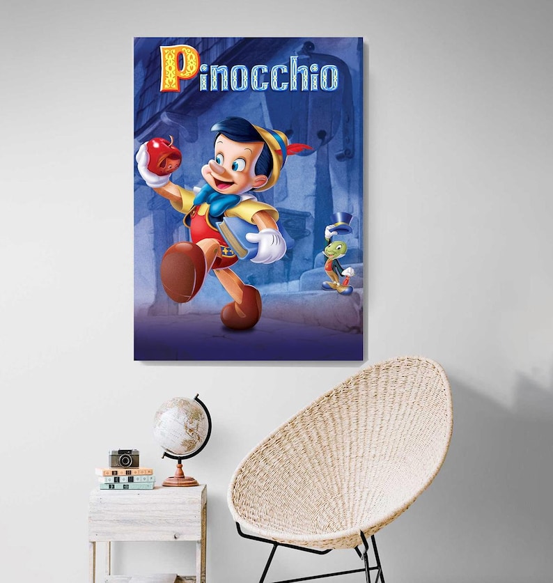 Pinocchio Movie Poster, HD Wall Art Canvas Painting for Home Decor - Etsy