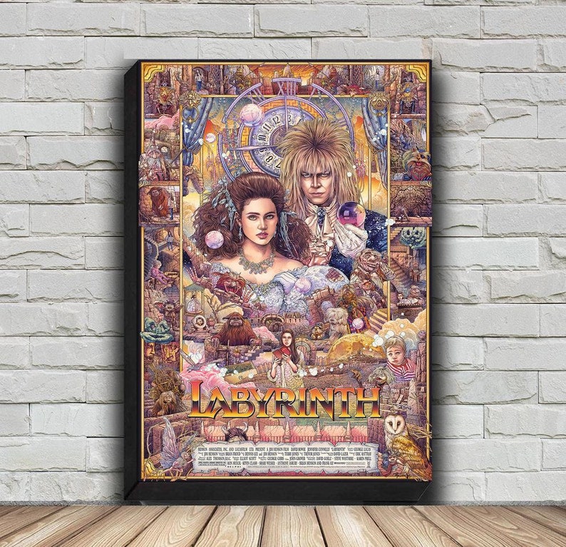 Labyrinth Movie Poster, HD Wall Art Canvas Painting for Home Decor, No ...
